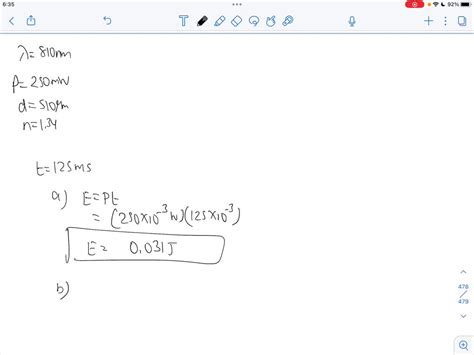 Solved Very Short Pulses Of High Intensity Laser Beams Are Used To Repair Detached Portions Of
