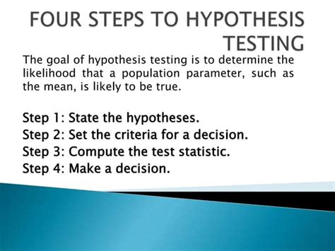 Statistics Hypothesis Testing Pptx