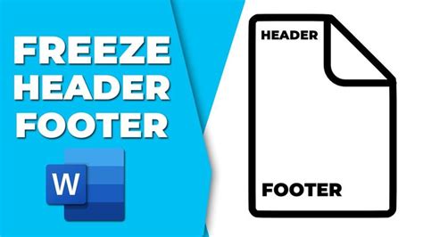 how to freeze header and footer in word words header footer