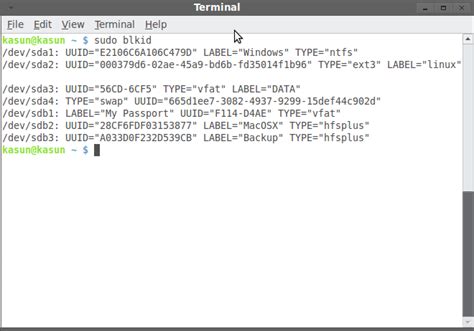 Kasuns Blog How To Check Uuid Label And Filesystem Type In Linux