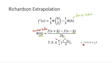 19 richardson extrapolation with example شرح بمثال youtube