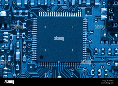 Blue Electronic Circuit Stock Photo Alamy
