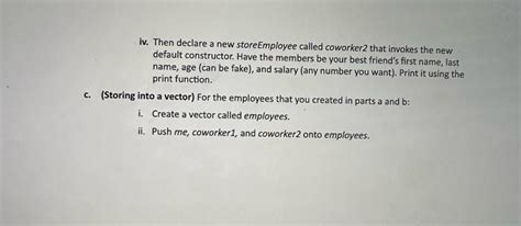 1 a writing a struct b construct for a struct i iv