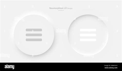 A Set Of Round Menu Buttons On A White Background User Interface Elements In The Style Of