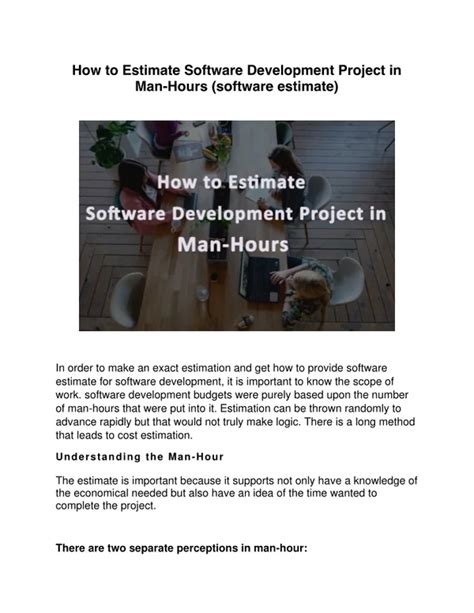 Ppt How To Estimate Software Development Project In Man Hours Software Estimate Powerpoint