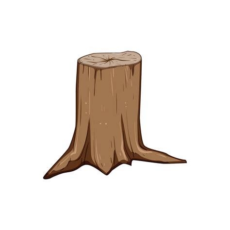 Tree Stump Cartoon Illustration 46344698 Vector Art At Vecteezy