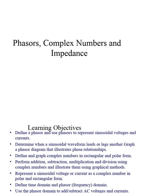 Phasor Complex And Impedance Pdf Electrical Impedance Capacitor