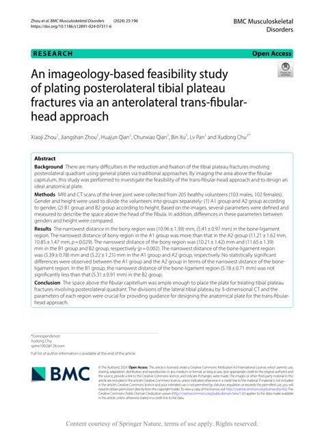 Pdf An Imageology Based Feasibility Study Of Plating Posterolateral