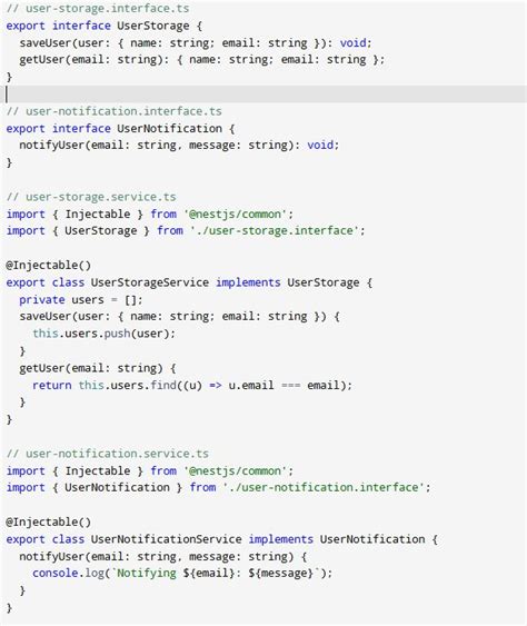 mastering solid principles in nestjs and typescript interface