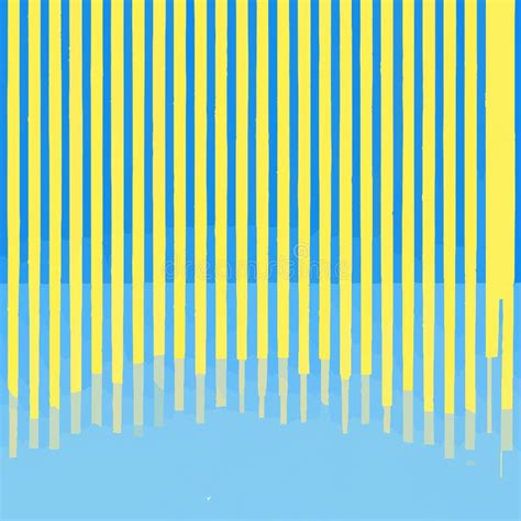 Blue Yellow Pattern With Diagonal Lines And Breakouts Vector Background Style Stock Vector