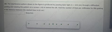 Solved The Interference Pattern Shown In The Figure Is Chegg