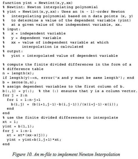 Function Yint Newtintxyxx Newtint Newton Interpolating