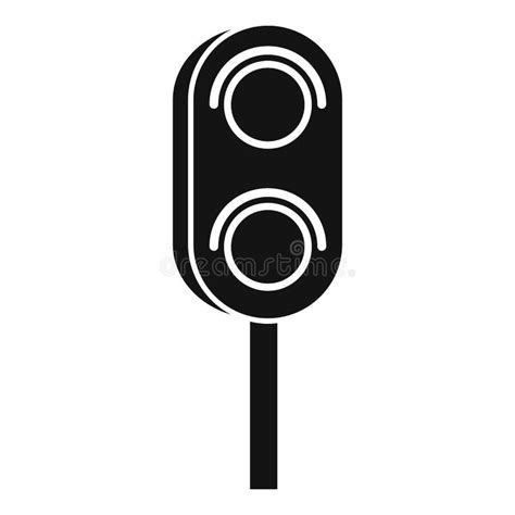 Semaphore Trafficlight Icon Simple Style Stock Vector Illustration Of Road Communication