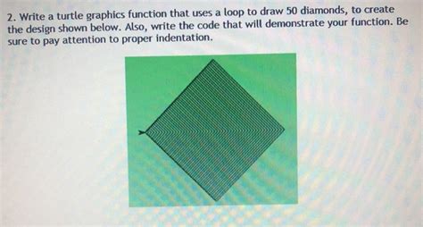 Solved 2 Write A Turtle Graphics Function That Uses A Loop