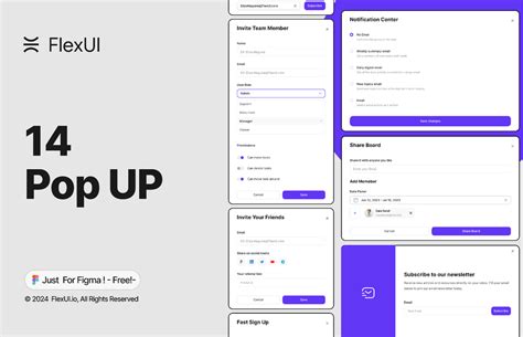 14 Pop Up Free Figma