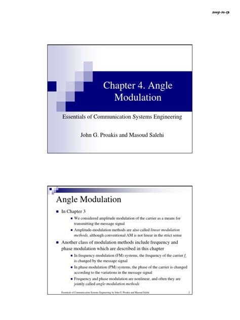Chapter 4 Angle Modulation Download Free Pdf Frequency Modulation Modulation