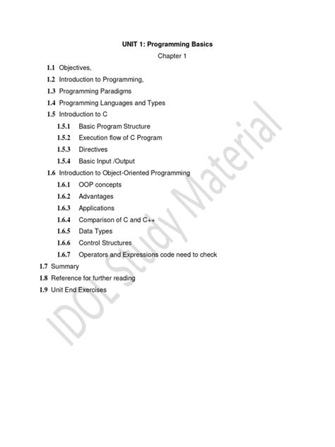 Object Oriented Programming Fy Mca Semester I Pdf Computer