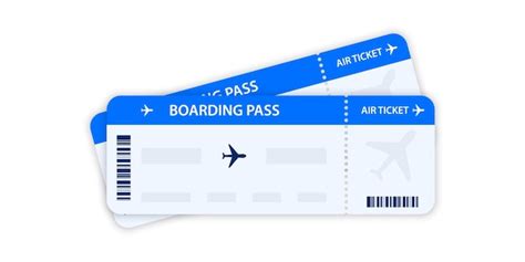 비행기 티켓 탑승권 티켓 템플릿 비행기 티켓 벡터 그림 항공 탑승권 템플릿 항공권 아이콘 벡터 그림 프리미엄 벡터