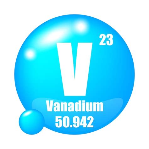 Premium Vector Vanadium Element Icon V Atomic Symbol Atomic Number 23