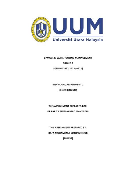 Warehouse Assign Individual 2 Pdf Logistics Accuracy And Precision