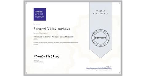 Renangi Vijay Raghava On Linkedin Dataanalysis Microsoftexcel Coursera Datascience