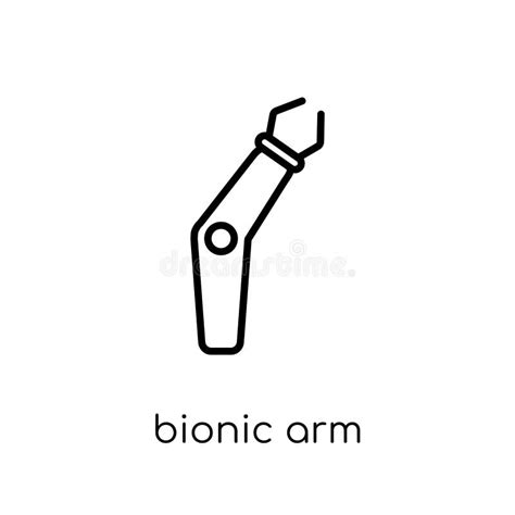 Bionic Arm Icon Trendy Modern Flat Linear Vector Bionic Arm Ico Stock Vector Illustration Of