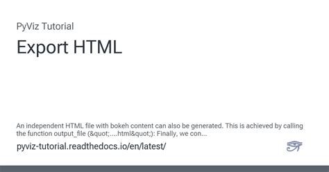 Export Html Pyviz Tutorial 2410