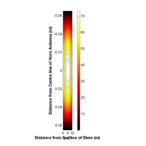 Temperature Distribution In The Longitudinal Cross Section Of A 10 Mm
