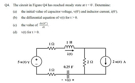 Solved Q The Circuit In Figure Q Has Reached Steady State Chegg Com