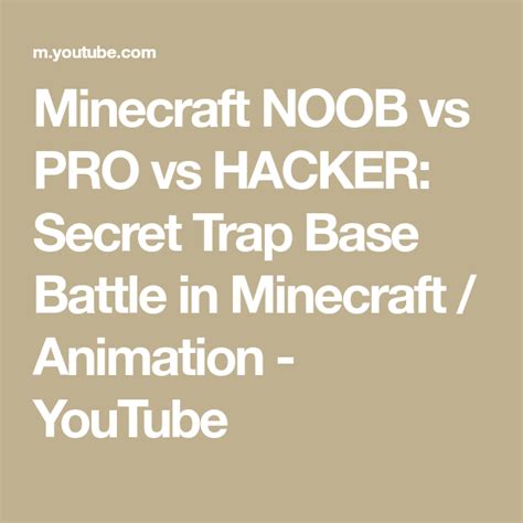 Minecraft NOOB Vs PRO Vs HACKER Secret Trap Base Battle In Minecraft