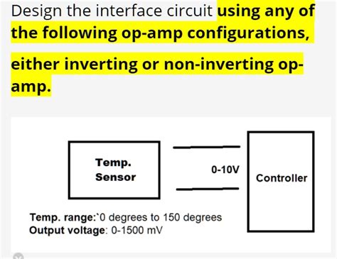 Video Solution Design The Interface Circuit Using Any Of The Following