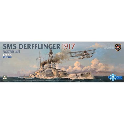 Takom Sms Derfflinger 1917 Waterline Warship German Military Model Kit