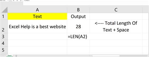 Len Function In Excel Excel Help