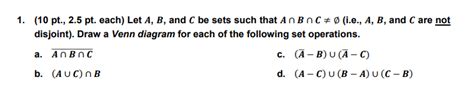 Solved Pt Pt Each Let A B And C Be Sets Such Chegg Com