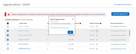 Generate An Upgrade Plan For Single Cluster And Multiple Clusters Netapp Documentation
