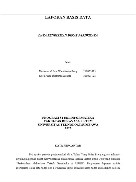 Laporan Praktikum Sistem Basis Data Data Pdf