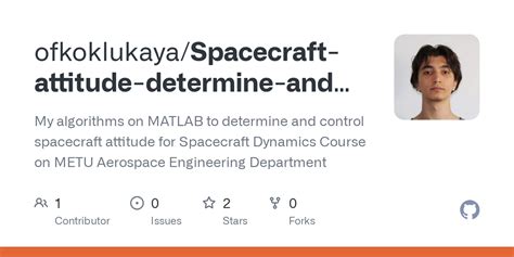 github ofkoklukaya spacecraft attitude determine and control