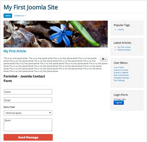 Formget Joomla Contact Form Plugin Formget
