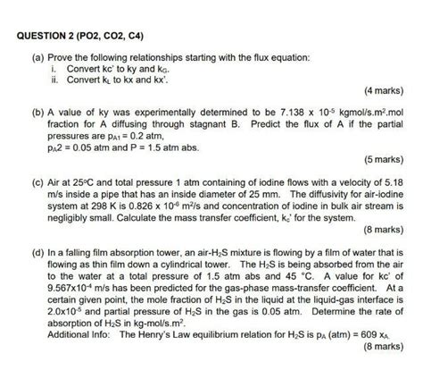 Solved Question 2 Po2 Co2 C4 A Prove The Following
