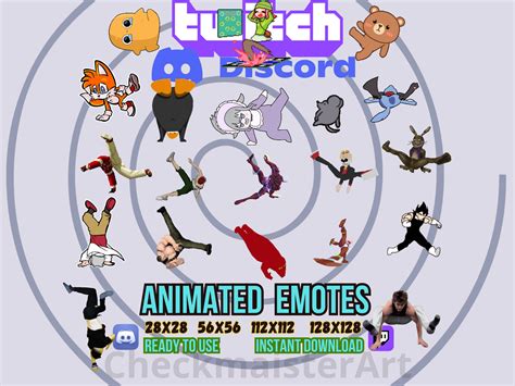 20 Animated Breakdance Emotes Twitch Emotes Discord Emotes Rave Emotes Dancing Emotes Flex