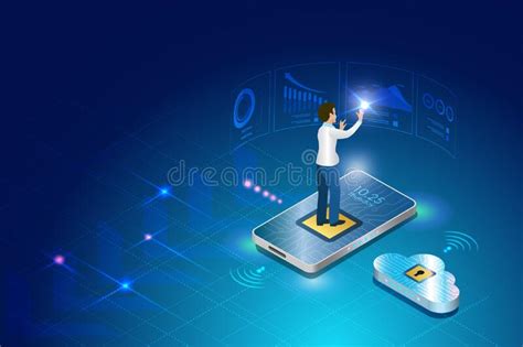 Businessman Analyzing Business Data From Smartphone Connect To Cloud