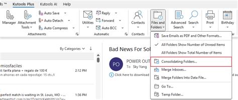 Quickly Combine Multiple Same Type Folders From Different Accounts Into One Folder