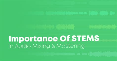 Importance Of Stems In Audio Mixing And Mastering