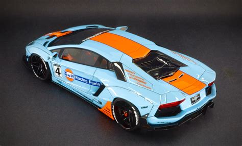 1 24 Car Model Lb Works Aventador 2 0 Gulf Full Detail Kit Hd03 0571