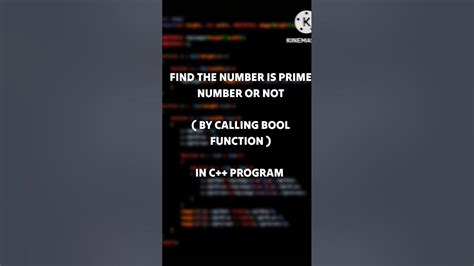 Find The Number Is Prime Number Or Not By Calling Bool Function
