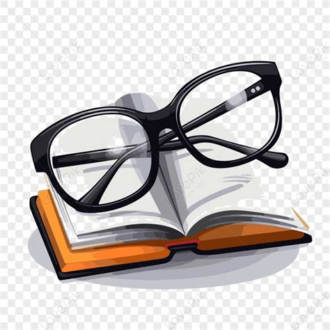 Reading Glasses Clipart Open Book With Glasses Cartoon Vector Png Free