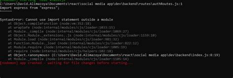 Import Error In Nodejs
