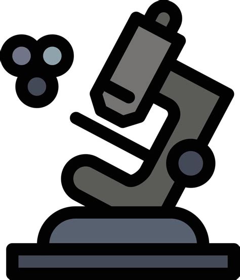 Biology Microscope Science Flat Color Icon Vector Icon Banner Template