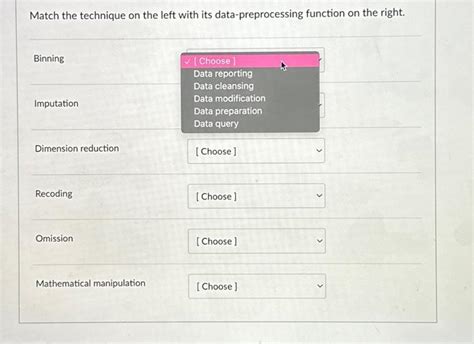 solved match the technique on the left with its