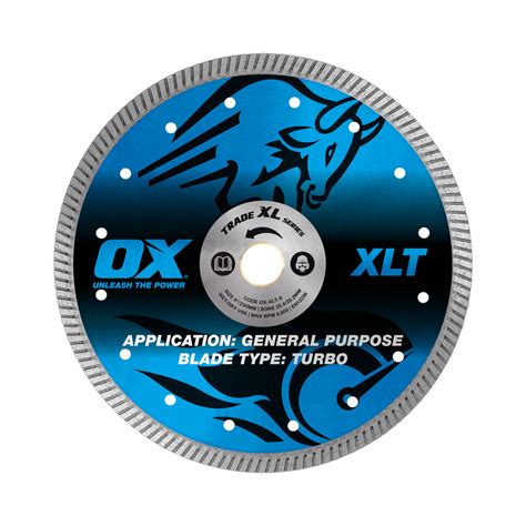 Ox Trade Xl Turbo Diamond Blade 230mm General Purpose Ox Tools Australia